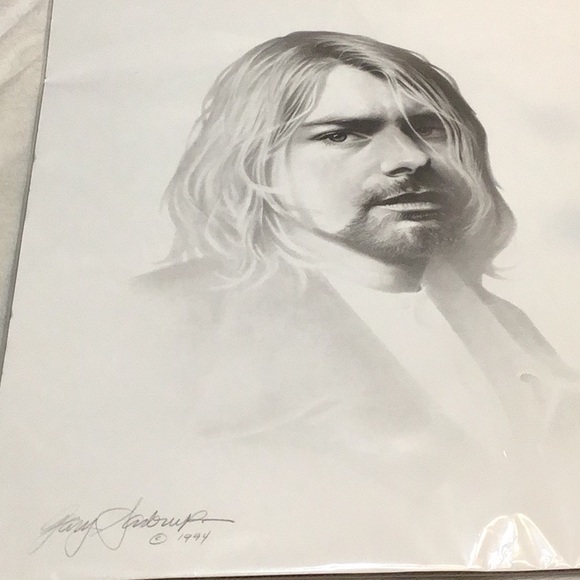 Art | Kurt Cobain Pencil Etching Print | Poshmark